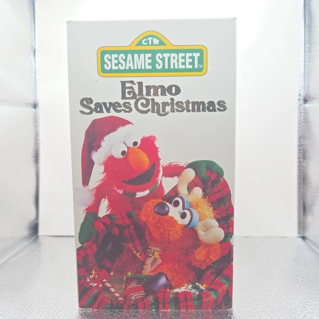 SESAME STREET ELMO Saves Christmas VHS 1996 Kevin Clash as Elmo Kids ...