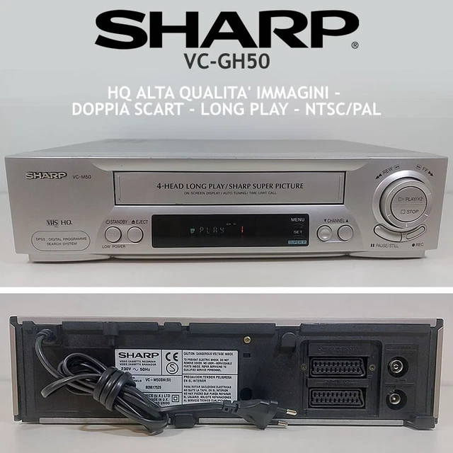 VIDEOREGISTRATORE VHS SHARP Vc-Gh50 Lettore Vcr Cassette Vintage Funzionante. EUR 74,00 ...