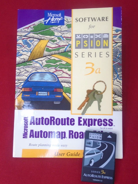PSION SERIES 3A AutoRoute Express, Automap Road Atlas Guide & Software ...