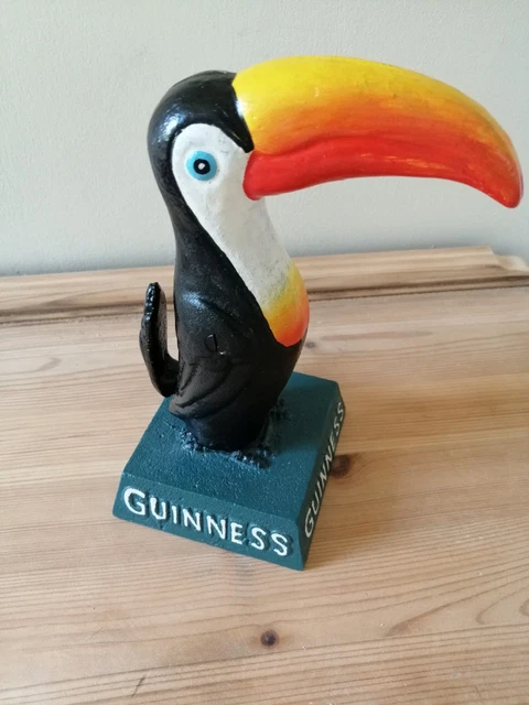GUINNESS CAST IRON Toucan Bar Statue (With Bottle) £26.00 - PicClick UK