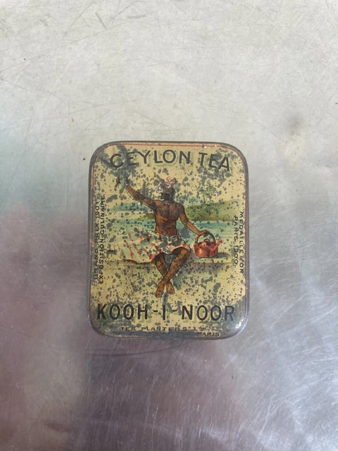 CEYLON TEA KOOH-I-NOOR Ancienne Boite Publicitaire De The Tole Litho 1900 EUR 8,25 - PicClick FR