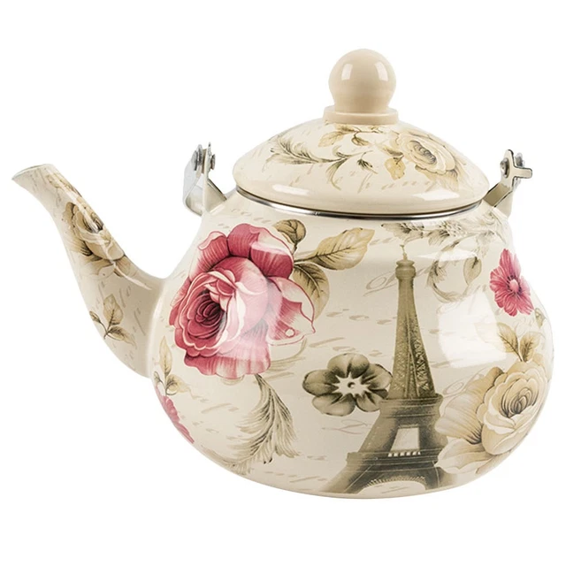 ENAMEL TEAKETTLE CAPACIOUS Jug Thicker Teapot Water Jug Delicate Kettle ...