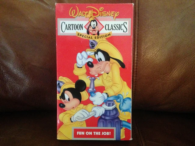 WALT DISNEY CARTOON Classics Fun on The Job! VHS Tape Mickey Mouse ...