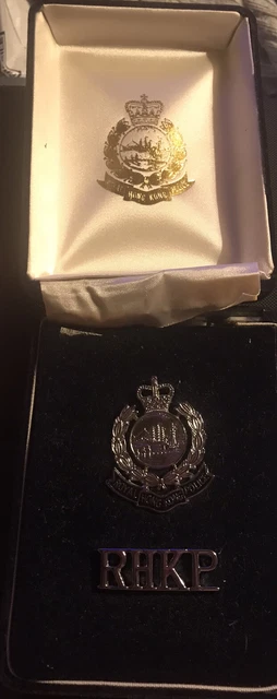 OBSOLETE VINTAGE ROYAL HONG KONG POLICE BADGE And RHKP BADGE In ...