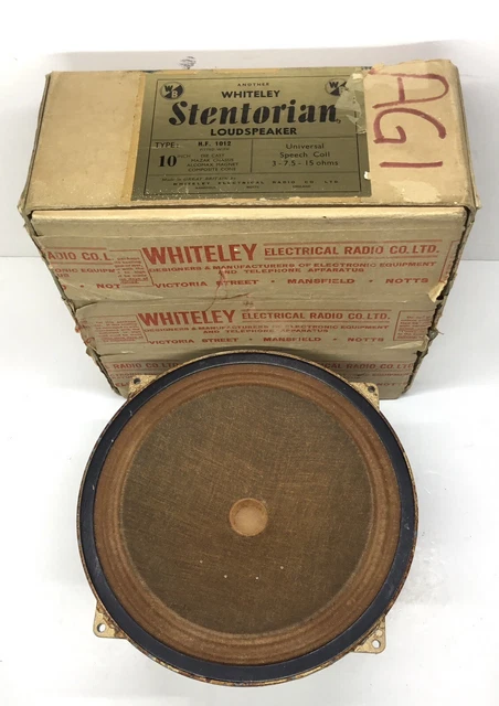 VINTAGE STENTORIAN WHITELEY HF 1012,10”speaker,Multi Tap,in Original ...
