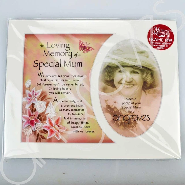 IN LOVING MEMORY of a Special Mum Photo Frame Mount Tribute Memorial ...