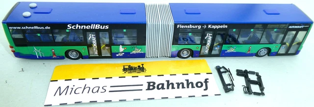 RIETZE MAN LION'S Gelenkbus Schnellbus Autokraft 1505 Kappeln Bus H0 1: ...