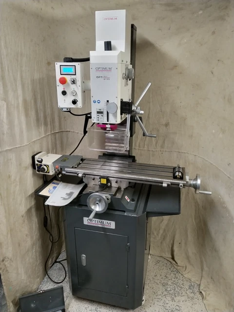 OPTIMUM BF 30 Variable Speed Drilling Milling Machine with X Axis power ...