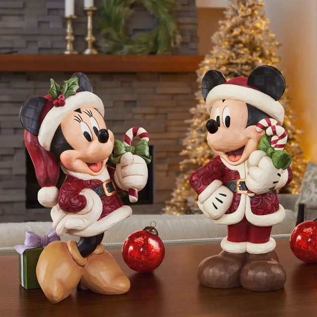 DISNEY TRADITIONS 17” Mickey/Minnie Mouse Christmas Greeter Xmas ...