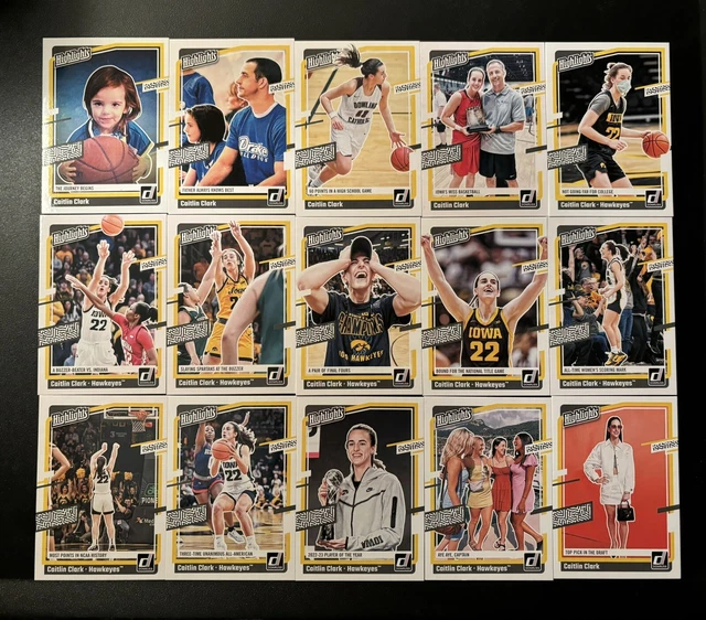 2024 PANINI CAITLIN Clark Collection Donruss Highlights Complete Set ...