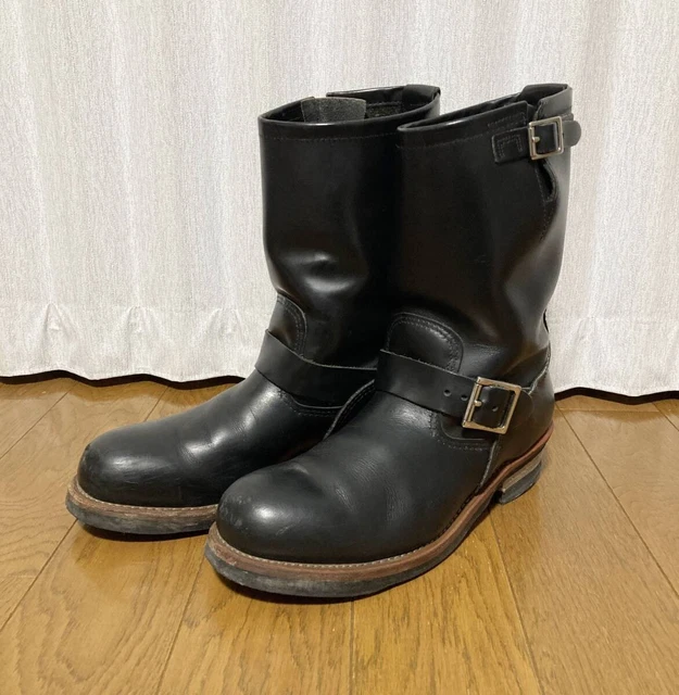 USED 2010 RED Wing Steel Toe Leather Engineer Boots Size 9.5 D Black £ ...