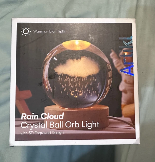 RAIN CLOUD CRYSTAL ball orb light £8.11 - PicClick UK