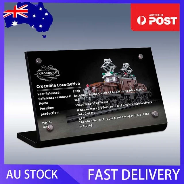 DISPLAY PLAQUE FOR Lego Crocodile Locomotive 10277 ( Australia local ...