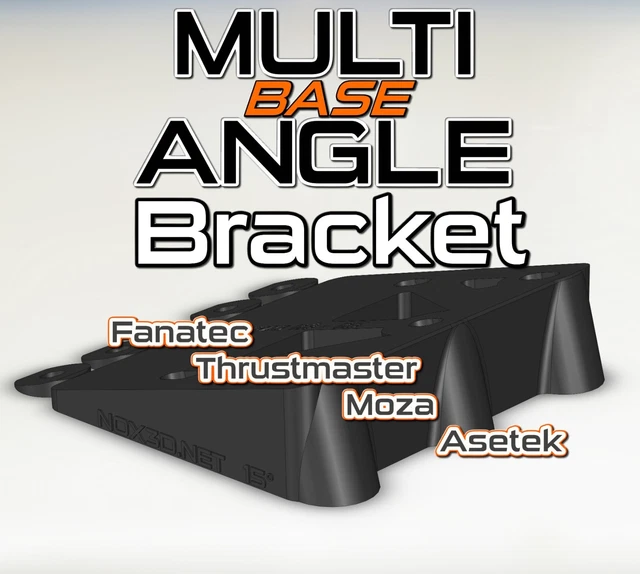 NEW FANATEC MOZA thrustmaster asetek support angled fix bracket mounted ...