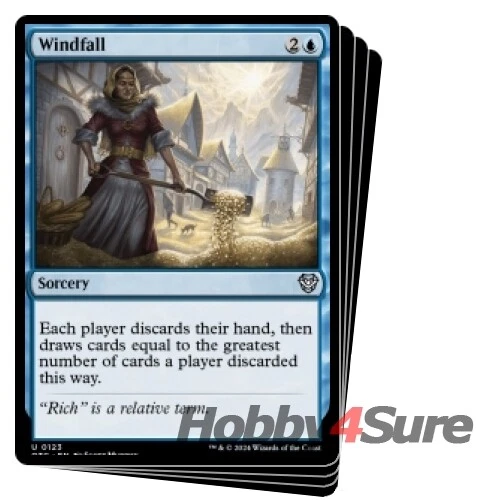 WINDFALL X4 M/QUASI Magic: The Gathering MTG Outlaws Of Thunder ...