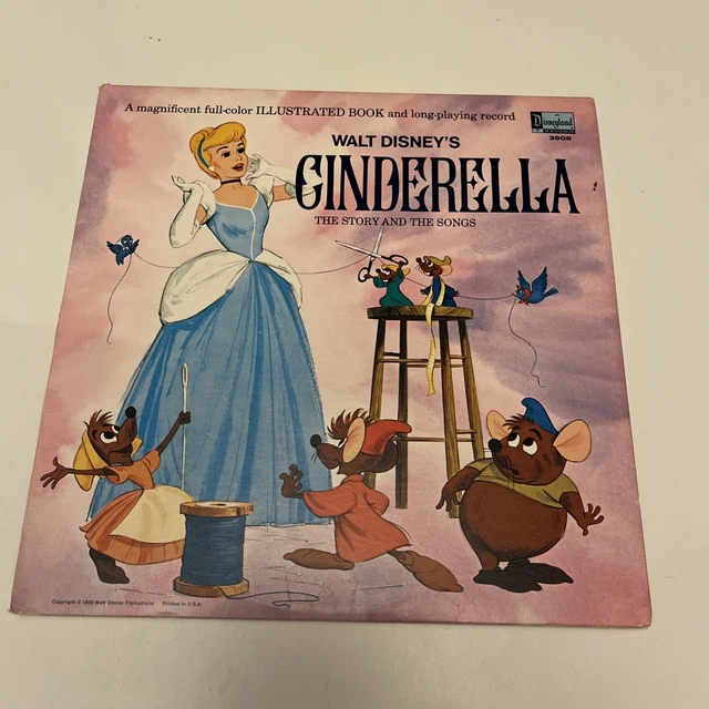 WALT DISNEY RECORDS Cinderella Story Book 12” LP Record 1969 EX/VG+ £21 ...
