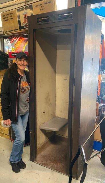 RARE VTG 1950'S Wood Phone Booth Man Cave Movie Prop Telephone Antique ...