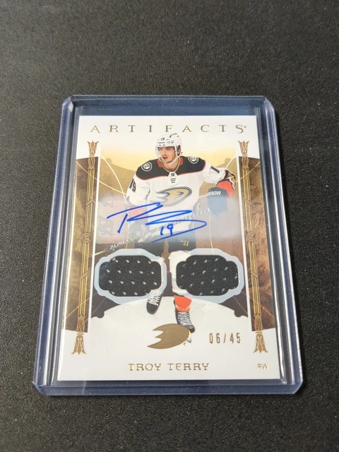 2022-23 ARTIFACTS TROY Terry Double Patch Auto /45 Anaheim Ducks $36.19 ...