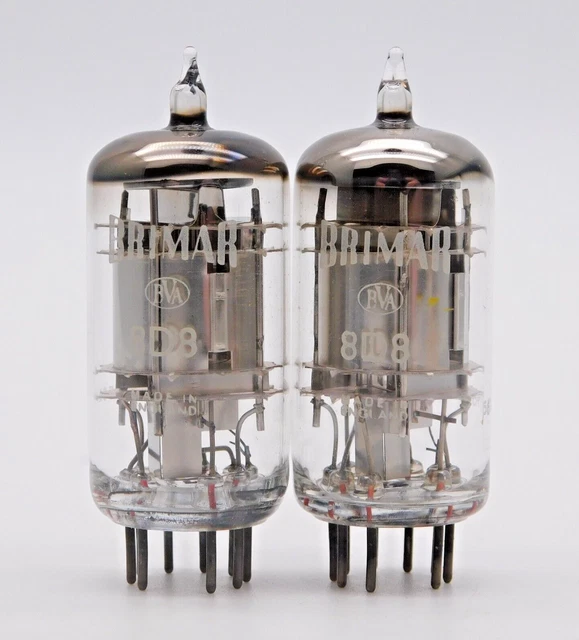 RARO COPPIA CORRISPONDENTE Brimar 8D8 (Bassa Microfonia EF86) Tubi ...