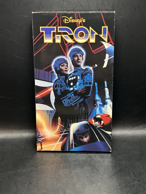 TRON (VHS, 1995) Disney Jeff Bridges Bruce Boxleitner Cindy Morgan ...