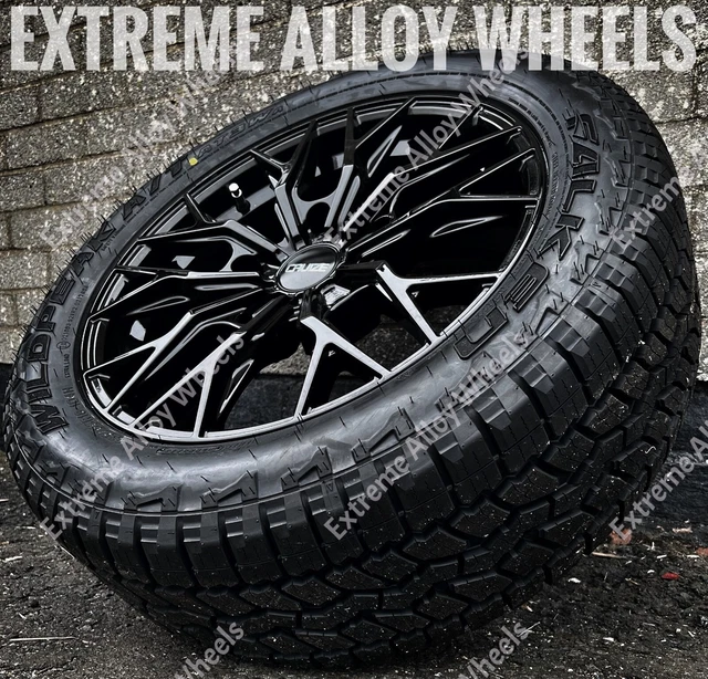 18& GLOSS BLACK Gtx Alloy Wheels Ford Transit Mk6 Mk7 Mk8 + Falken All ...