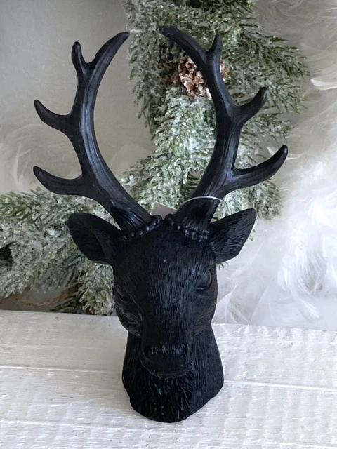 HIRSCH HIRSCHKOPF RENTIER Rentierkopf Kopf Büste Figur Skulptur ...