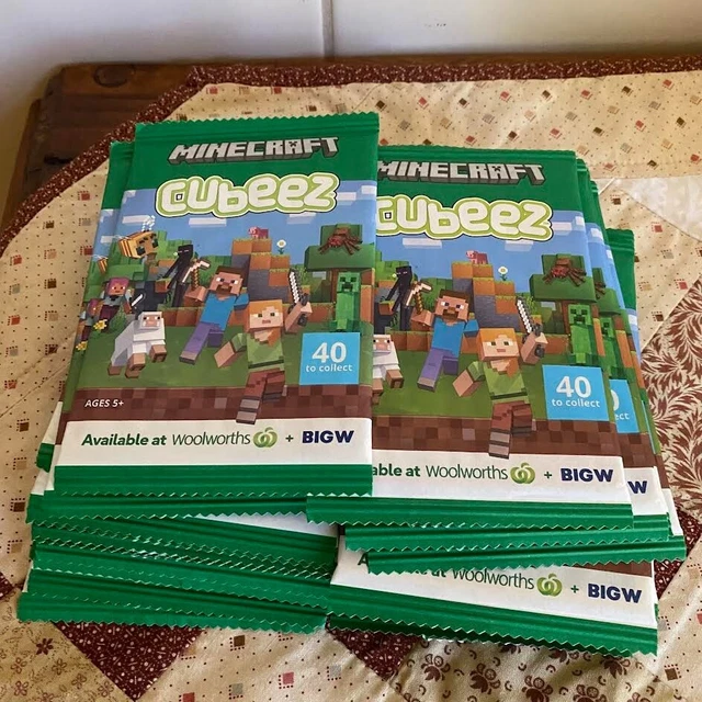 NEW MINECRAFT CUBEEZ 2025 Woolworths x 30 Unopened Packs $15.00 ...