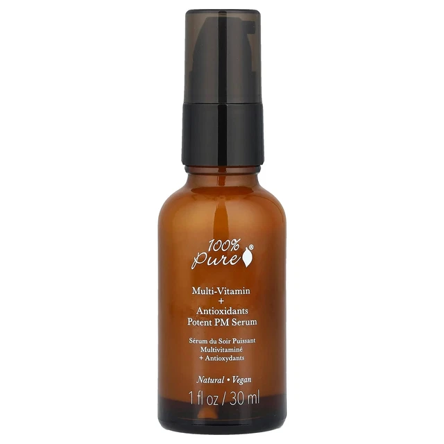 100% PURE PM Serum with Multi-Vitamins & Antioxidants 1fl oz £60.48 ...