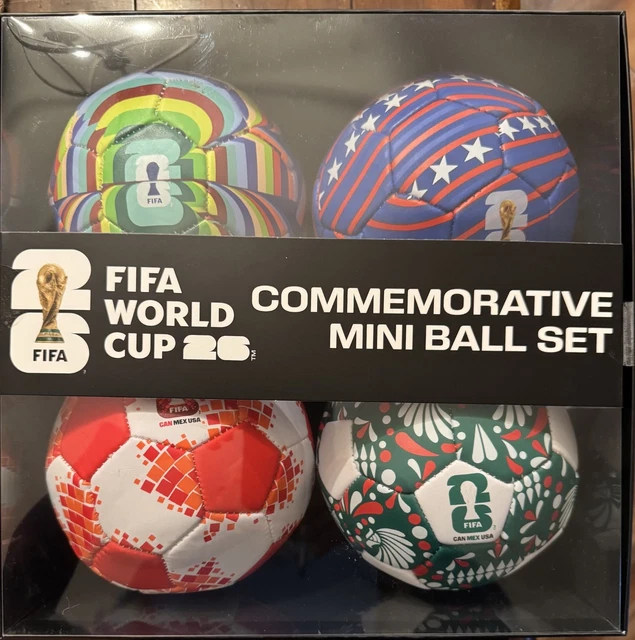 FIFA WORLD CUP 2026 Commemorative Mini Ball Set 4 Pack CAN MEX USA NEU ...