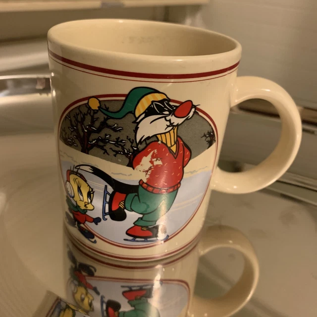 LOONEY TUNES, SYLVESTER and Tweety Bird, tasse à café vintage Warner ...