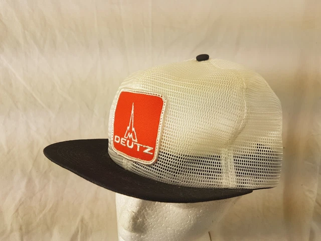 DEUTZ TRUCKER HAT Snapback Baseball Vintage 80s Patch Cap All mesh k ...