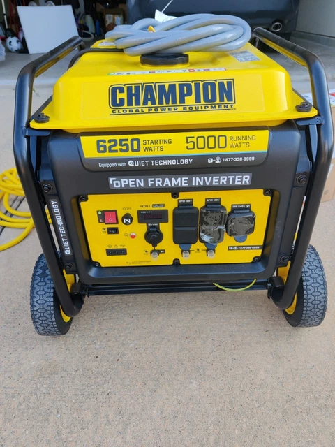 CHAMPION 5000 WATT Digital Hybrid Open-Frame Inverter Generator 100519 ...