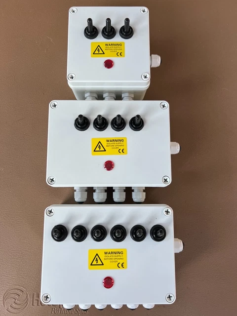 GARDEN POND SWITCH Box 3,4,5,6 Way Outdoor Socket Weatherproof Pump ...