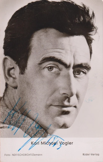 KARL MICHAEL VOGLER Original Autogramm signierte Rüdel Postkarte EUR 8 ...