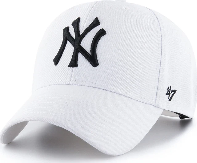 FORTY SEVEN 47 Brand New York Yankees Blanc MVP Curved Visière Snapback ...