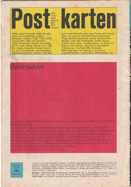 SIGURD GROSSBAND 133 Wäscher original Lehning Verlag EUR 6,00 - PicClick DE