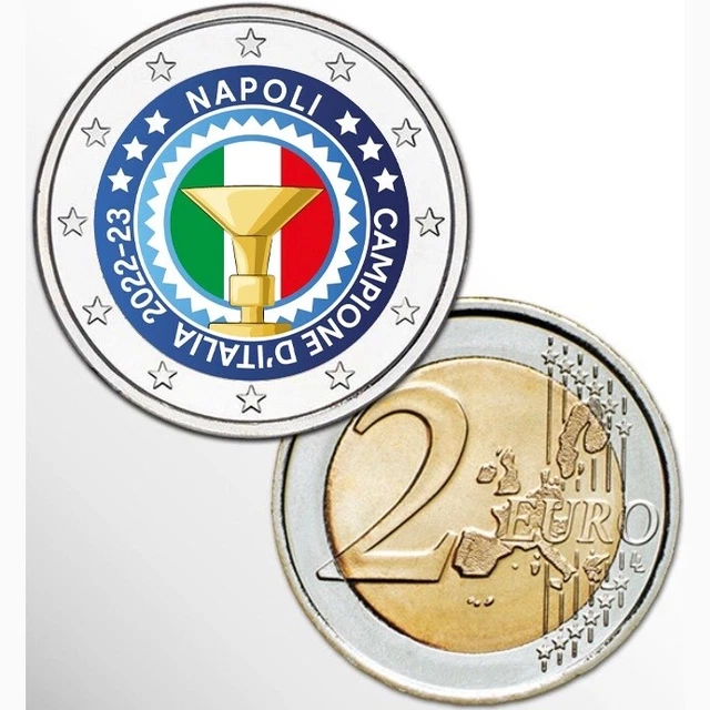 2 EURO - Napoli Campione D'italia Colorato - Subito Disponibile!!! EUR ...