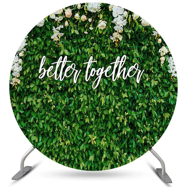 ROUND LEAVES FLORAL Better Together Wedding Backdrop $37.94 - PicClick AU