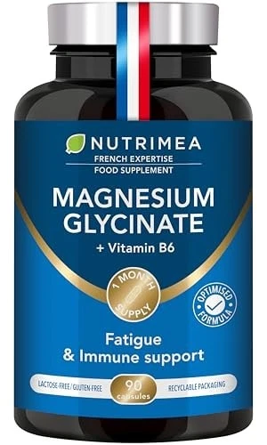 MAGNESIUM GLYCINATE - Magnesium Supplements with Vitamin B6-90 Vegan ...