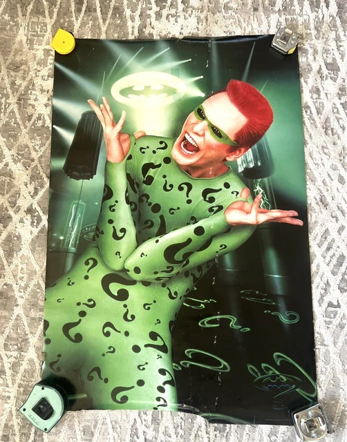 VINTAGE 1995 THE RIDDLER Batman Forever Movie Poster DC Comics Jim ...