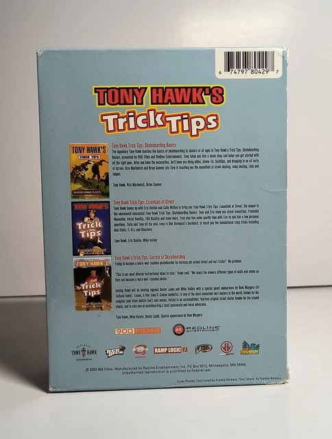 TONY HAWK'S TRICK Tips DVD Set Vols. 1- 3 (2003) NM Vintage ...