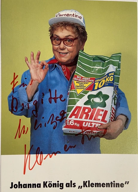 JOHANNA KÖNIG SIGNIERT Klementine Ariel Karte Unterschrift Signatur ...