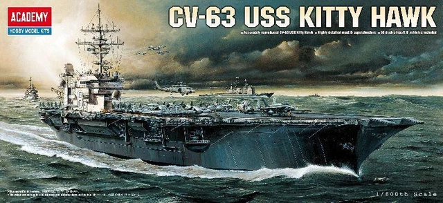 1:800 ACADEMY USS Cv-63 Kitty Hawk Kit AC14210 Modellbau EUR 20,95 ...