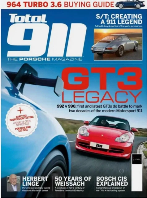TOTAL 911 PORSCHE Magazine Issue 210 New Gt3 Legacy Pristine Brand New ...