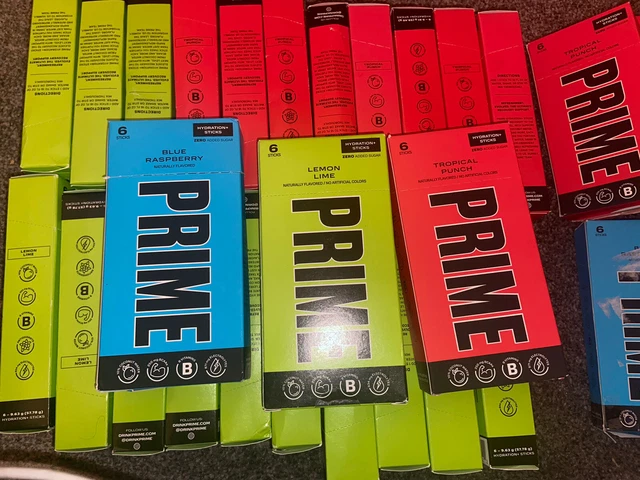 PRIME HYDRATION DRINK Sticks KSI Logan Paul - 28 Boxes (168 Sachets) US ...