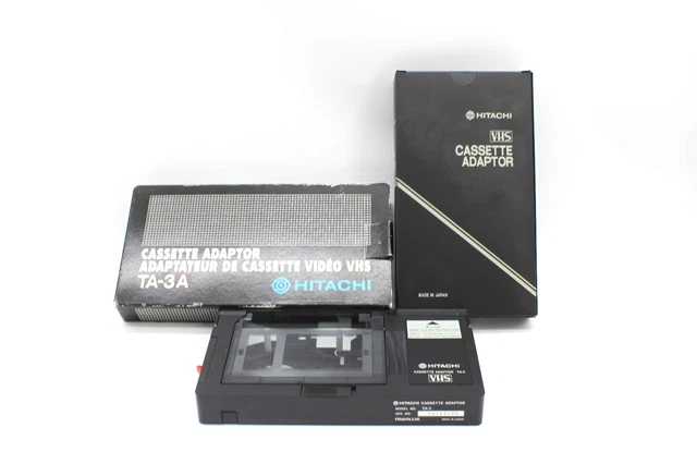 VINTAGE HITACHI VHS Cassette Adapter TA-3A VCR VHS-C Japan Case + Box ...