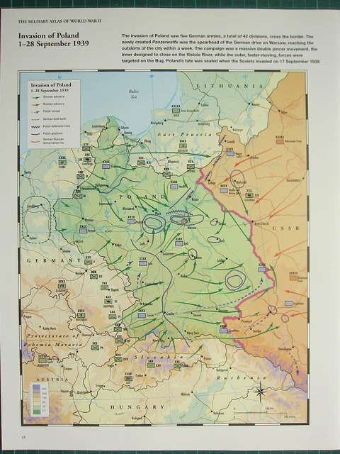 Ww2 German Invasion Of Poland Map FOR SALE! - PicClick UK