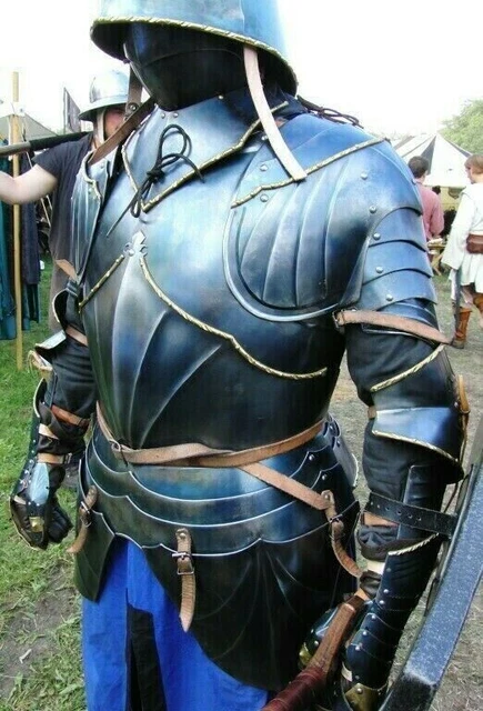HMB MEDIEVAL KNIGHT Gothic Half Body Armor Suit W/ CUIRASS/ PAULDRONS ...