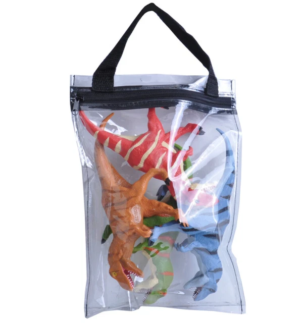 WILD REPUBLIC TOY DINOSAUR DINO Model Figurine 4 Piece Polybag Zip ...