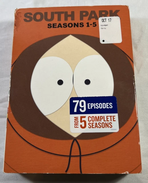 SOUTH PARK THE Complete Seasons 1-5 DVD Box Set Plastic Case Lot ...